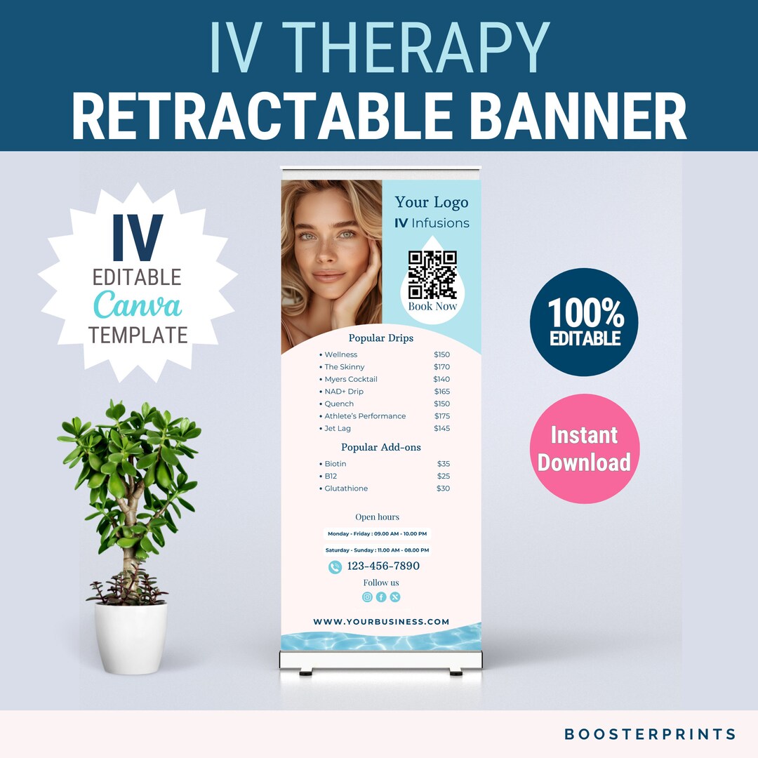 IV Infusion Template Retractable IV Banner Iv Rollup Banner Iv Event ...