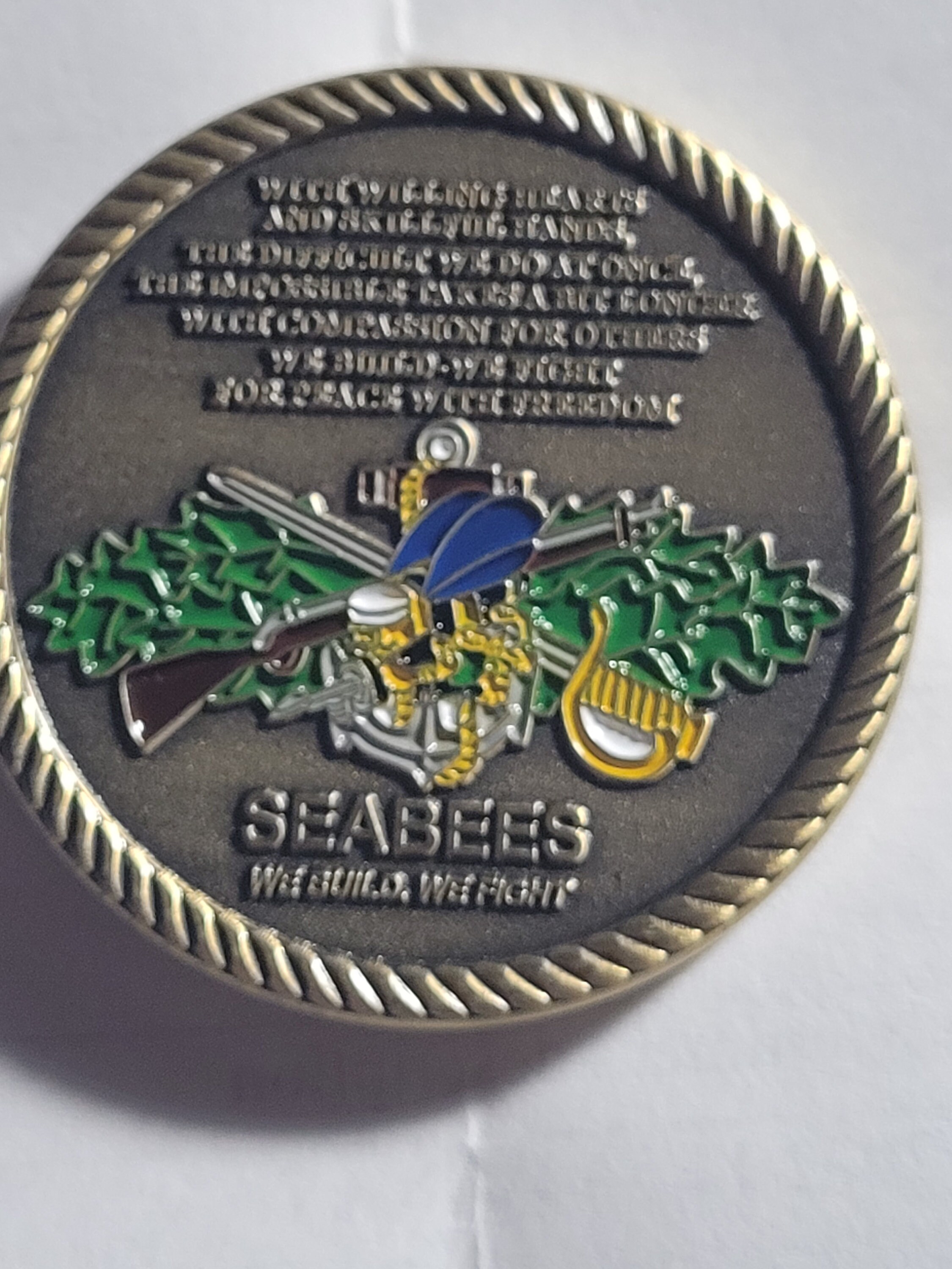 Navy Seabee Coin - Etsy