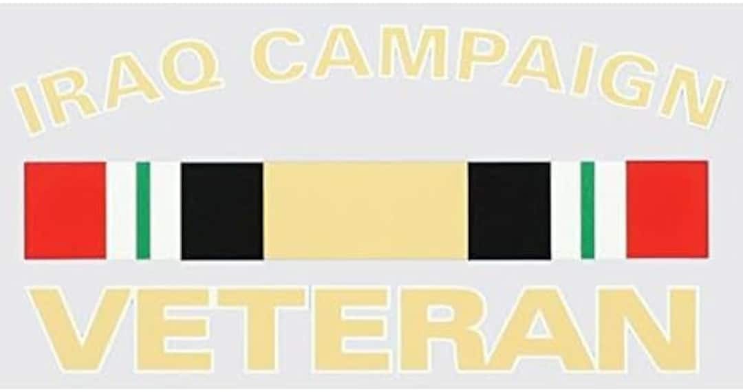 Iraq Campaign W/campaign Ribbon Decal - Etsy