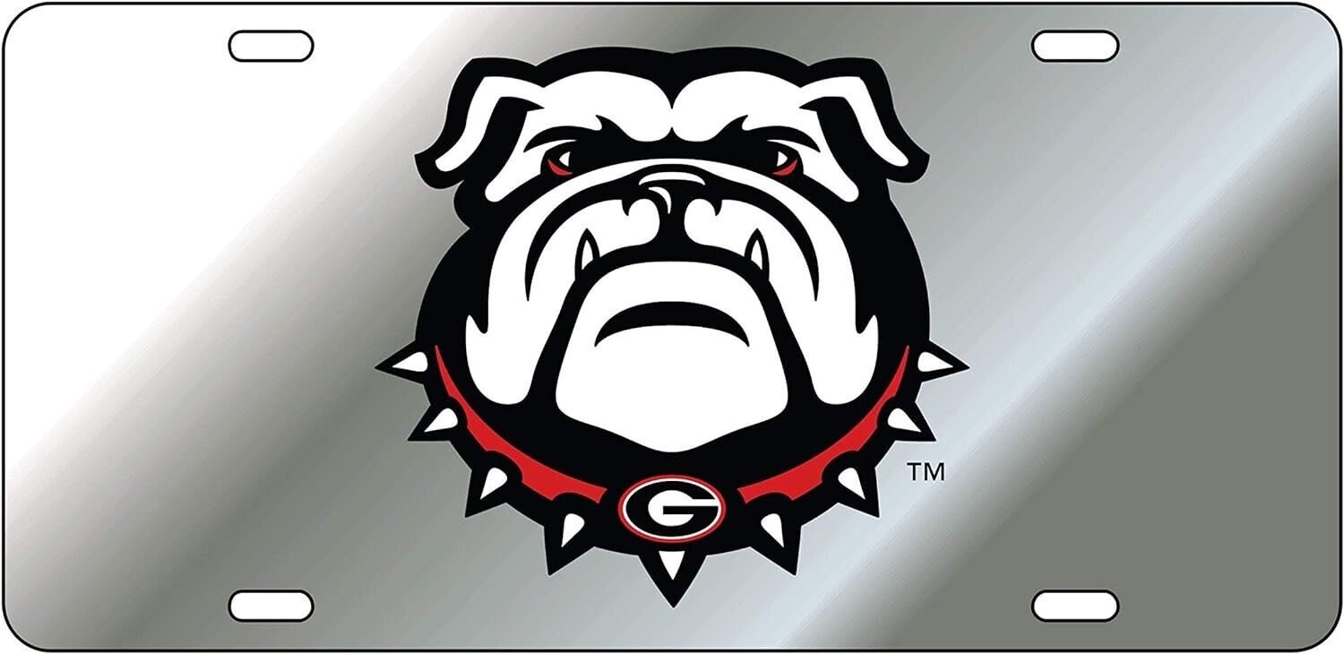 Georgia Bulldogs New Bulldog Head Logo Laser License Plate - Etsy