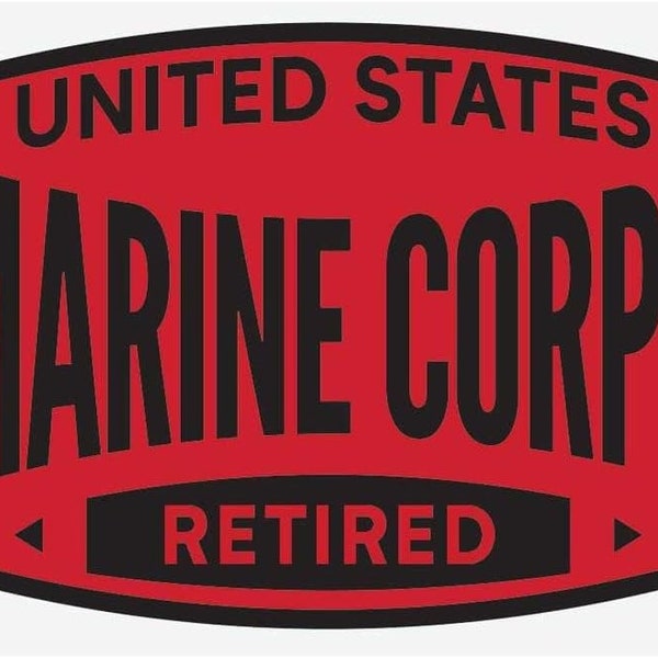Marine Corps Retired Decal - Etsy