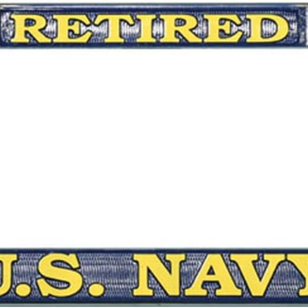 Navy Retired License Plate Frame - Etsy