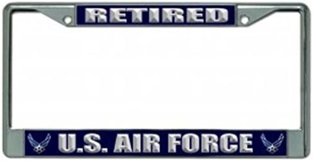 U.S.A.F. Retired Chrome License Plate Frame - Etsy