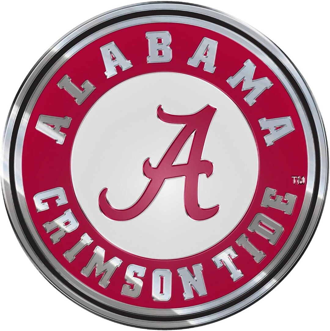 University of Alabama Circle Logo Color Car Embossed Emblem - Etsy