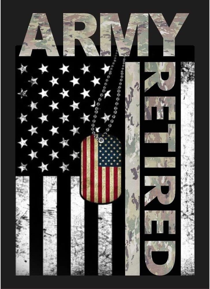 United States Army Retired Flag With Dog Tags Sticker - Etsy