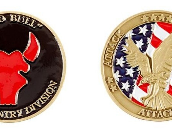 34th Infantry Division Red Bull Challenge Coin - Etsy