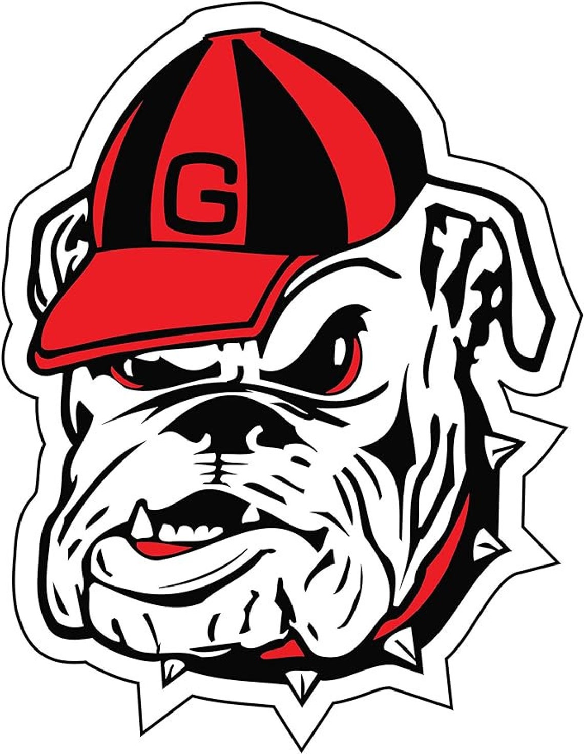 University of Georgia Old Bulldog Head Logo 12in Magnet - Etsy