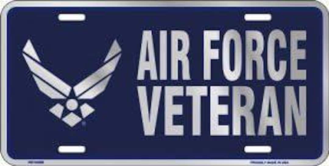 US Air Force Veteran Metal License Plate - Etsy