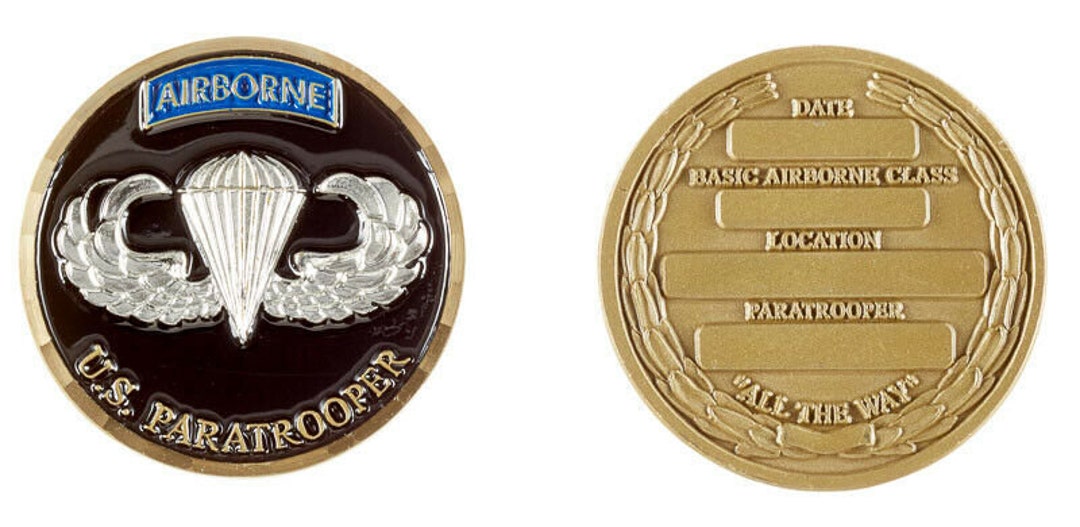 Army Basic Airborne Course Coin - Etsy