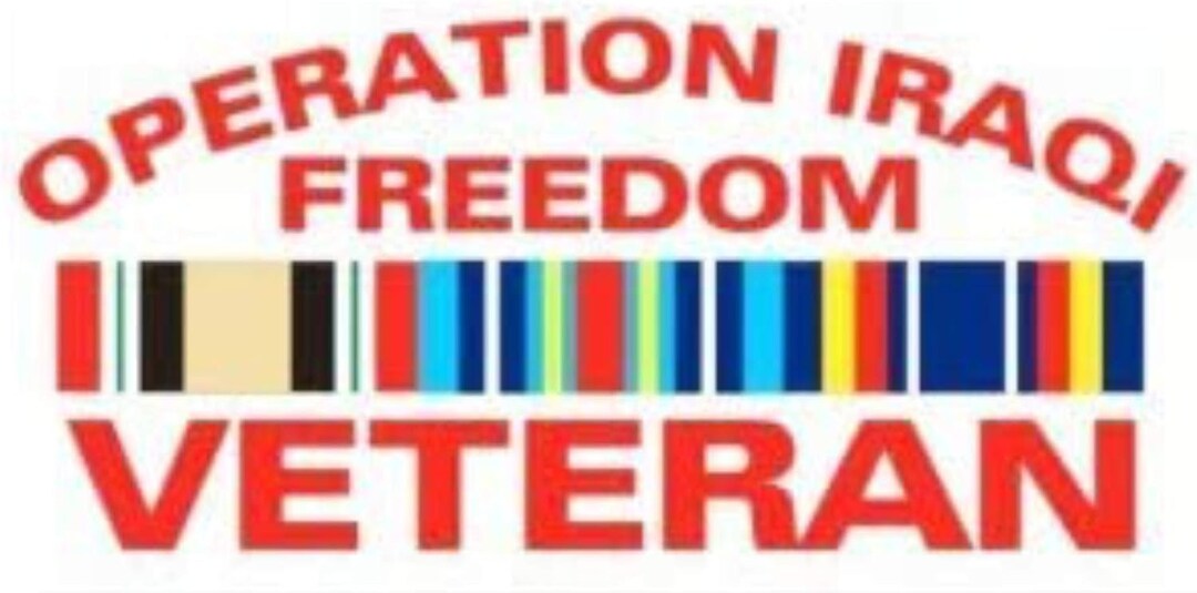 Operation Iraqi Freedom Veteran W/campaign Ribbons Decal - Etsy