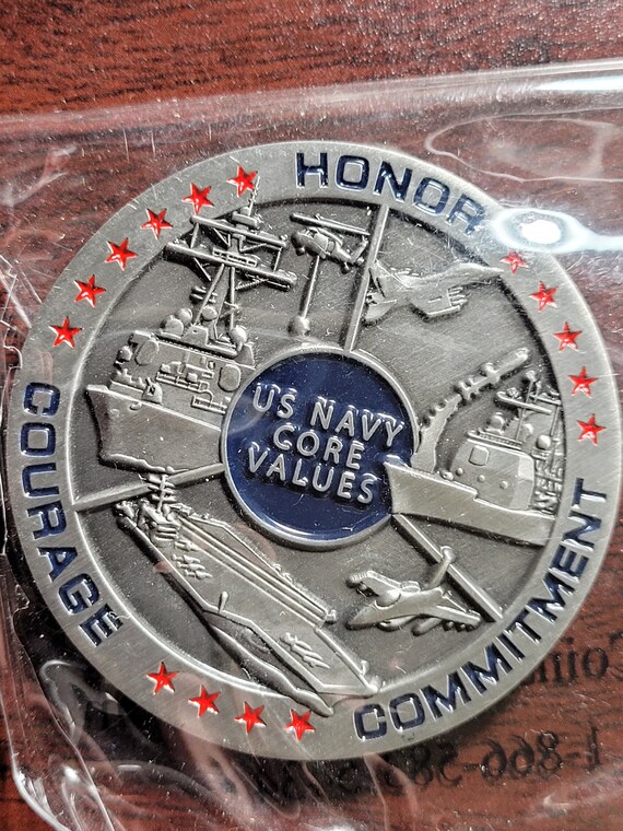 US Navy Core Values Coin - Etsy
