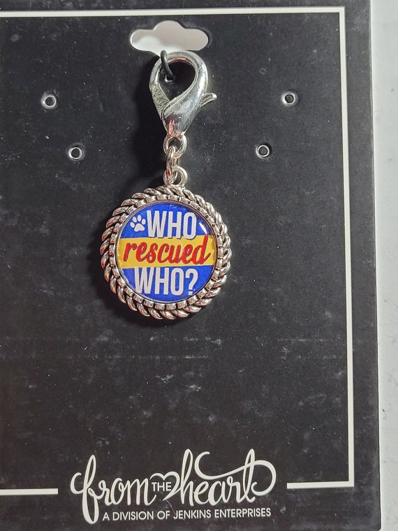 Buddy Tag Who Rescued Who Charm | Etsy
