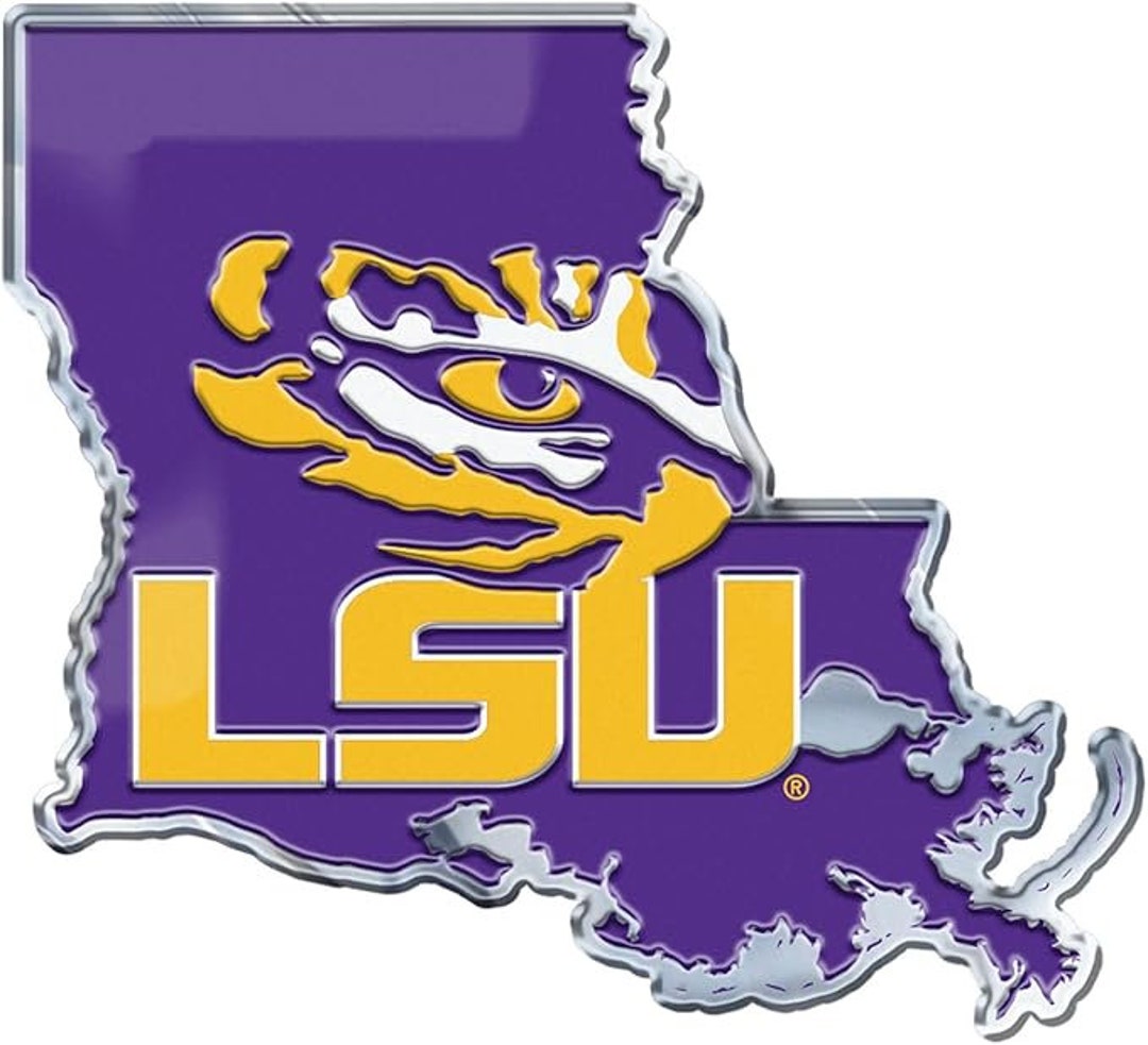 LSU Tigers tiger Eye W/lsu State Outline Color Embossed Emblem - Etsy