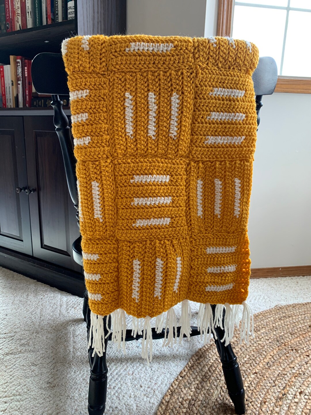 Mustard Yellow Hatch Granny Square Stroller Baby Blanket - Etsy