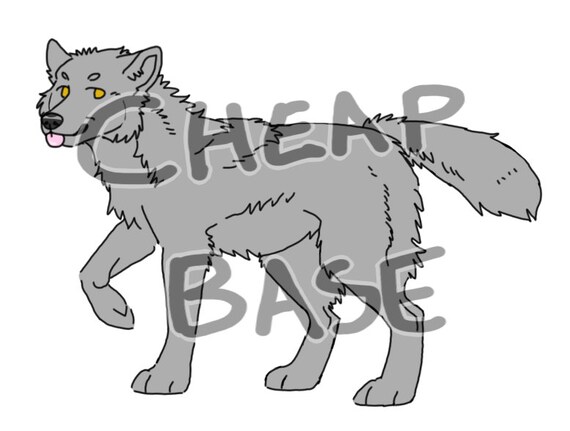 Anime Wolf Base Howling