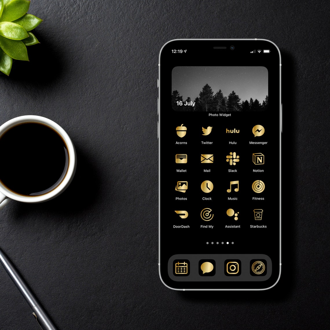 130+ Black & Gold App Icons - PREMIUM - Icon Pack for Dark Ios Home ...