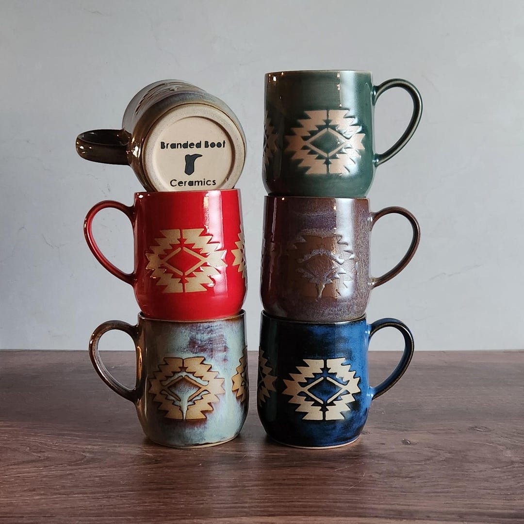 Small Festive Aztec Mugs - Etsy