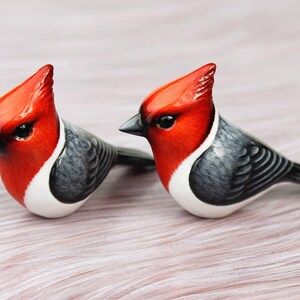 Red Crested Cardinal - Handmade Bird Figurine - Etsy
