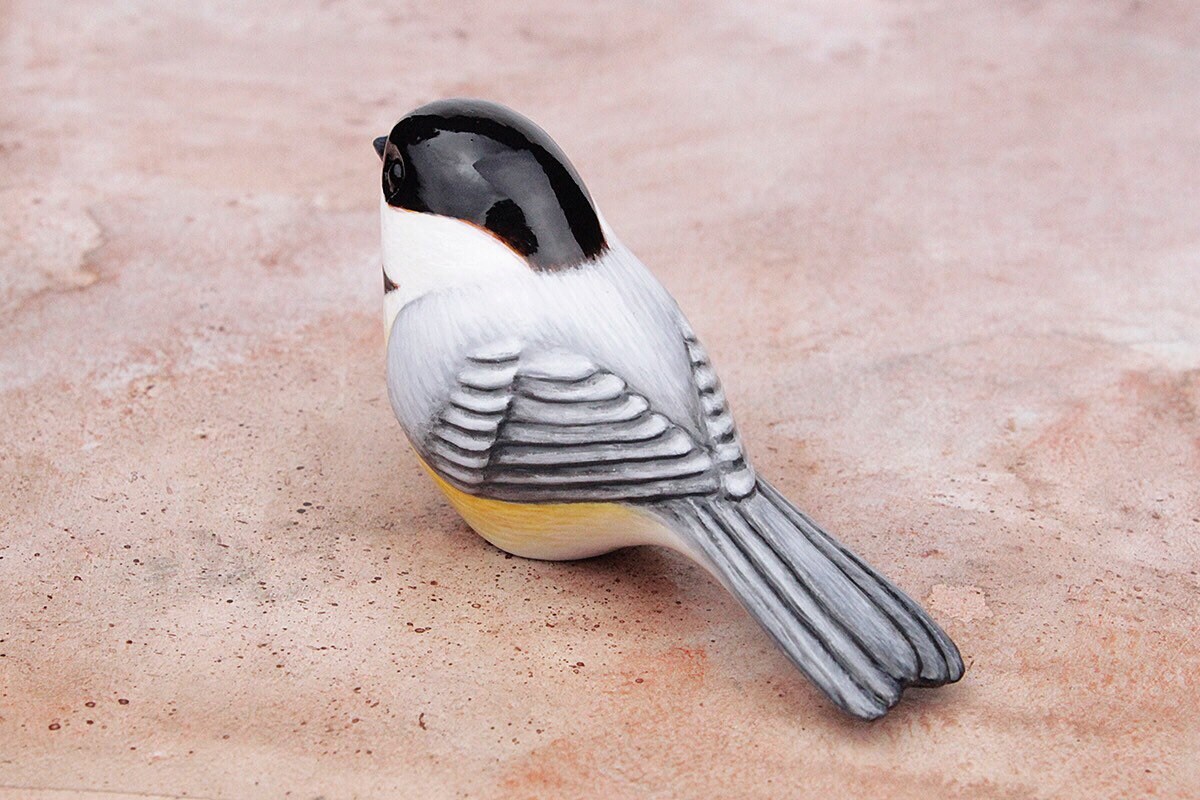 Chickadee Handmade Bird Figurine - Etsy