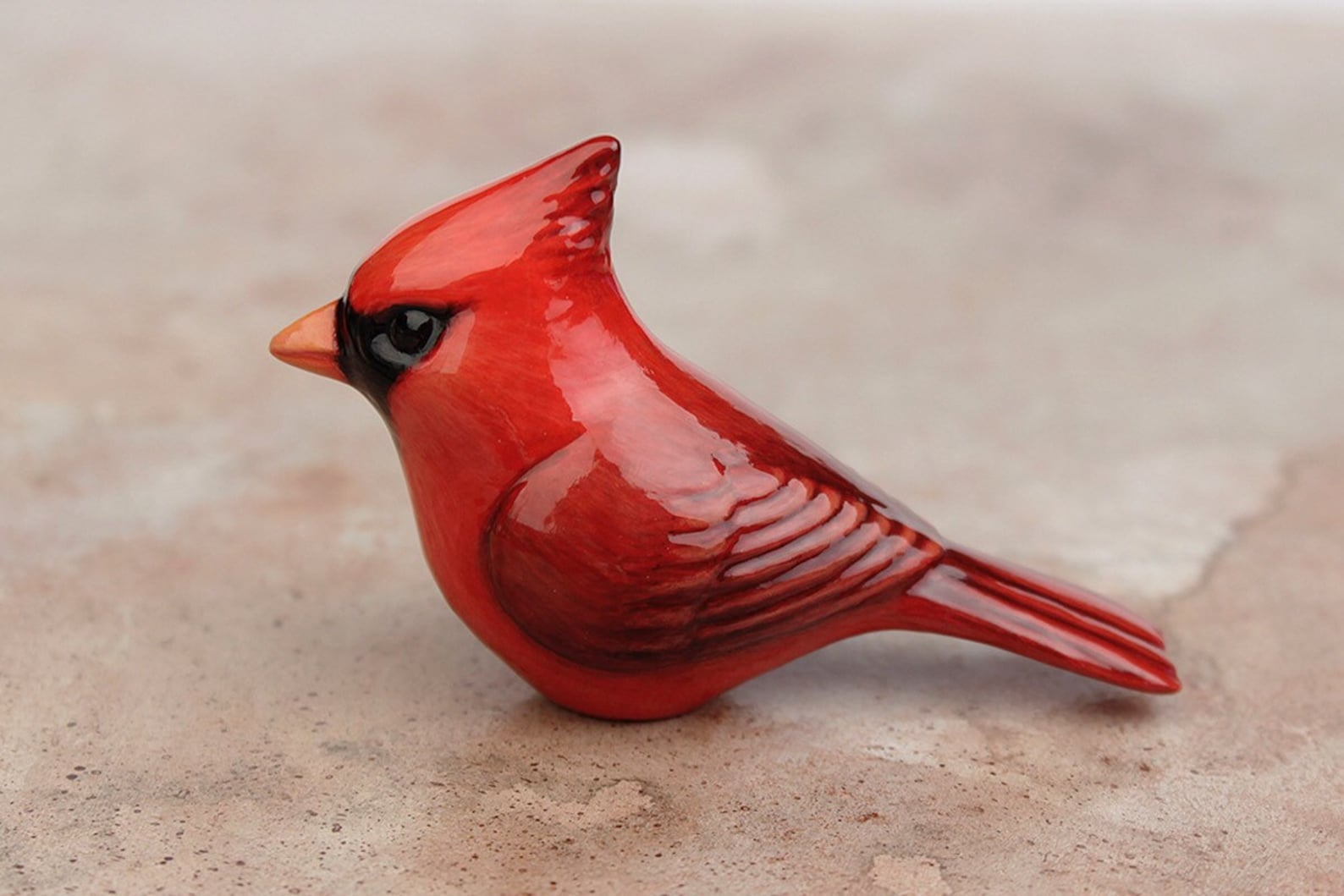 Cardinal - Handmade Bird Figurine - Etsy