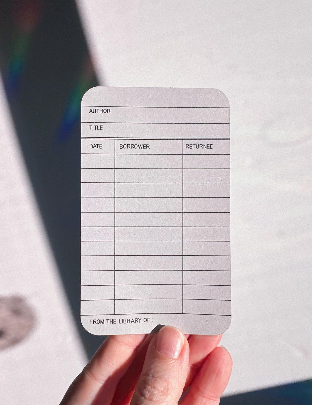 Vintage Library Checkout Card Sticker // Die Cut, Kraft Paper, Birthday ...