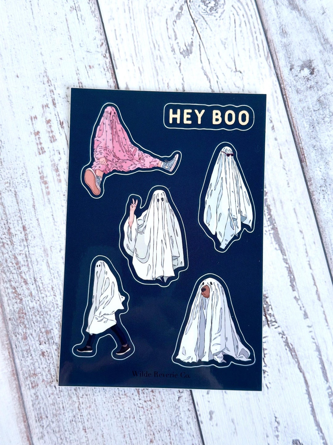 Hey Boo Sticker Sheet // Ghosts // Glossy, Vinyl, Waterproof, Gift ...