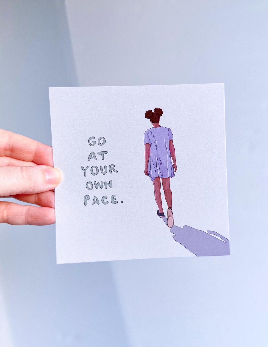 Go at Your Own Pace Art Print // Satin, Home Decor, Illustration ...