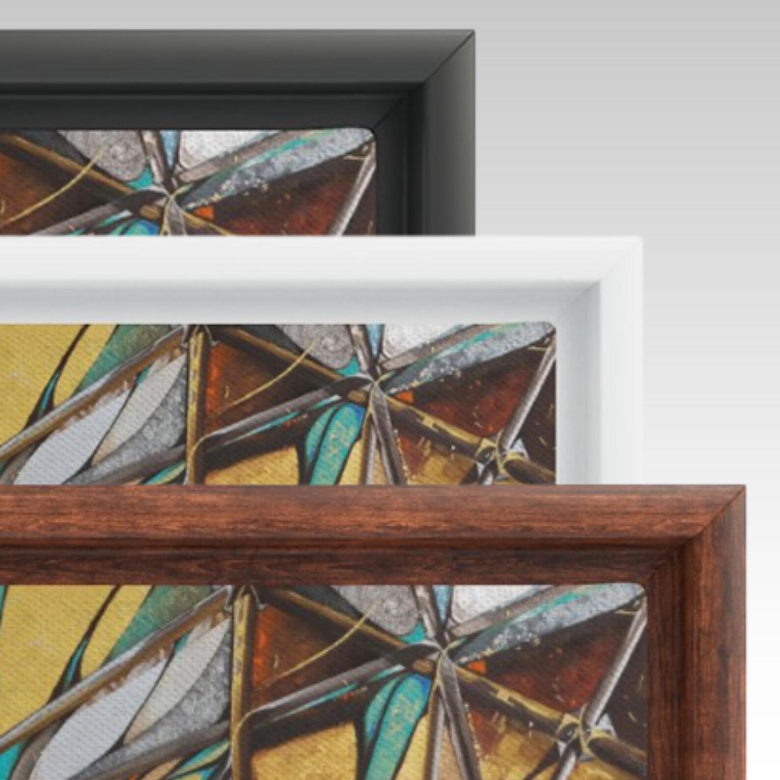 Modular Abstract Diptych, Modern Framed Canvas Prints for Living Room ...