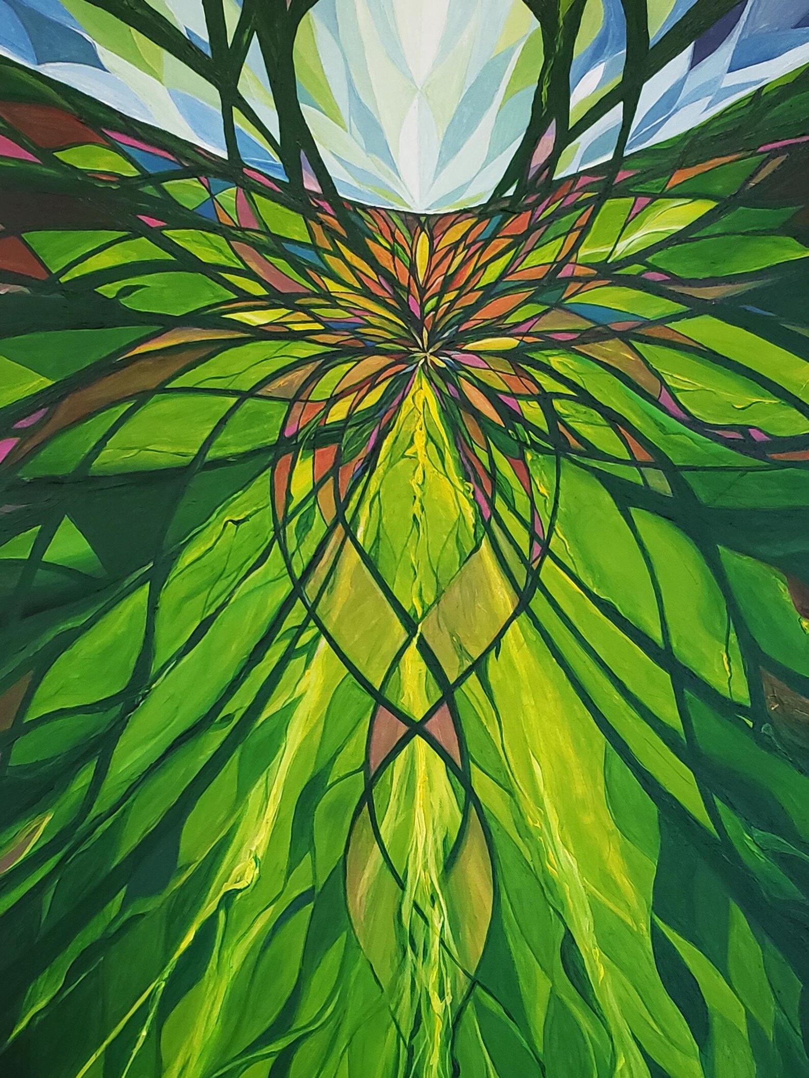 Emerald Awakening: Nature's Radiance Canvas Print | Digital Art With Acrylic Enhancements ...