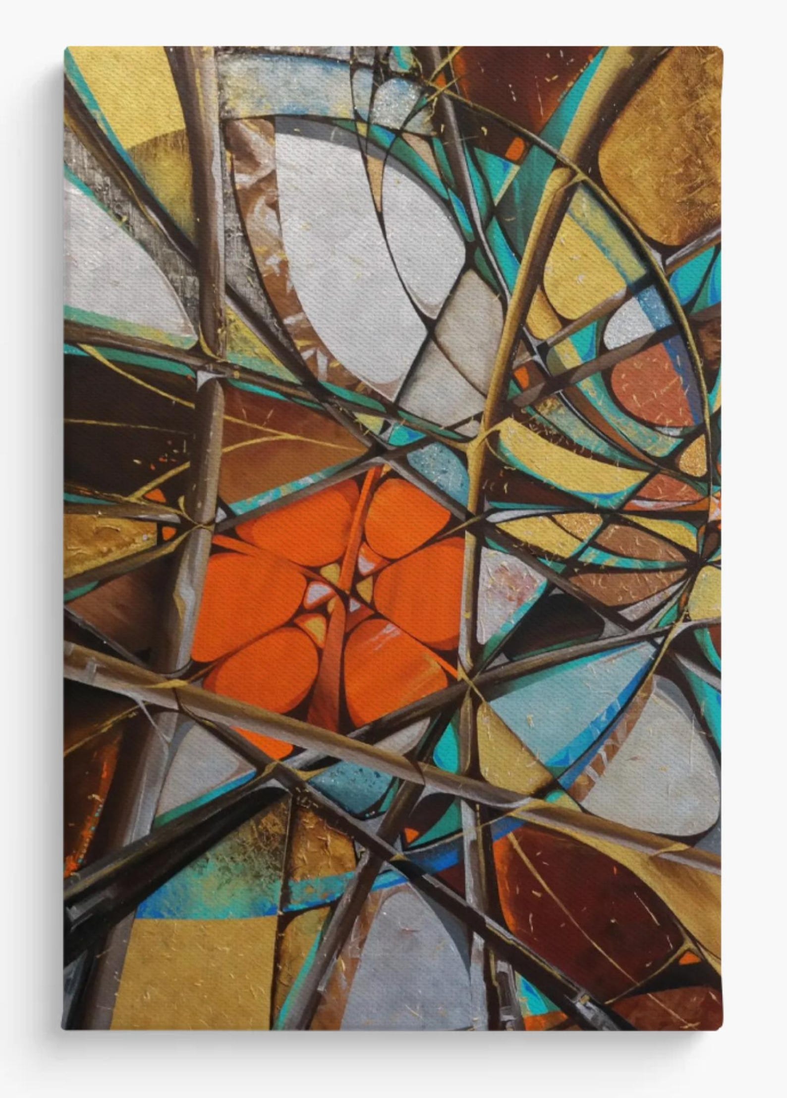 Modular Abstract Diptych, Modern Framed Canvas Prints for Living Room ...