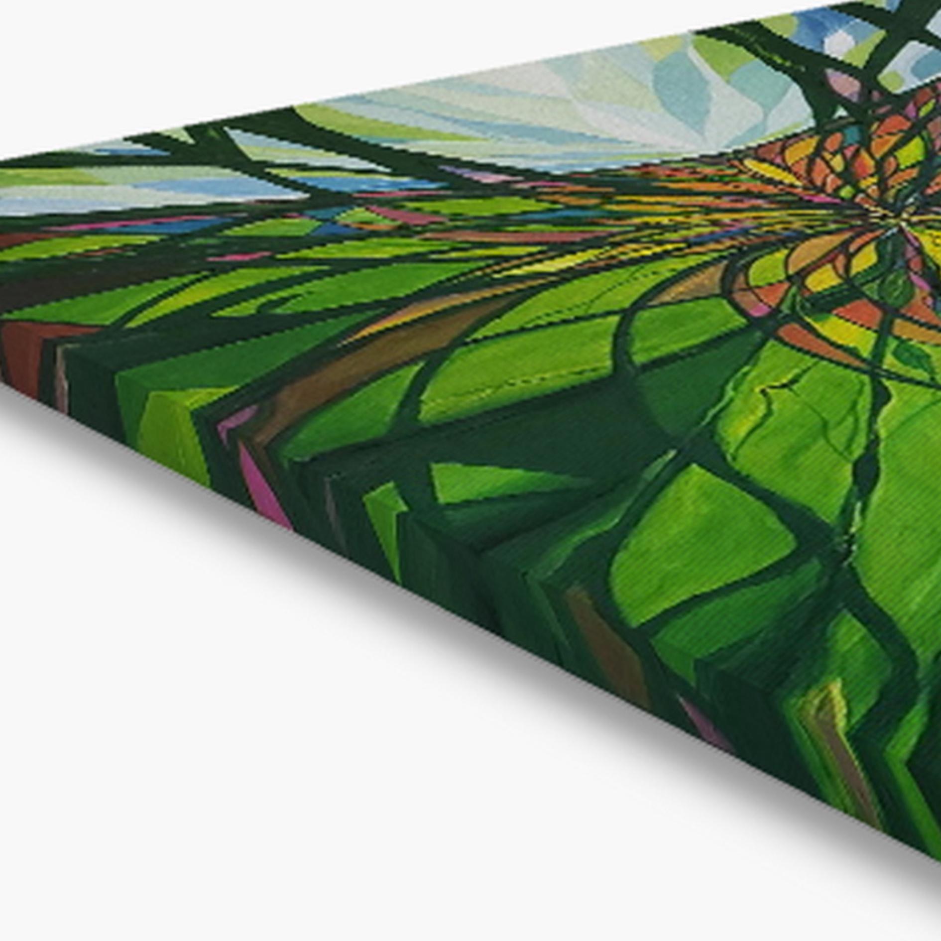 Emerald Awakening: Nature's Radiance Canvas Print | Digital Art With Acrylic Enhancements ...