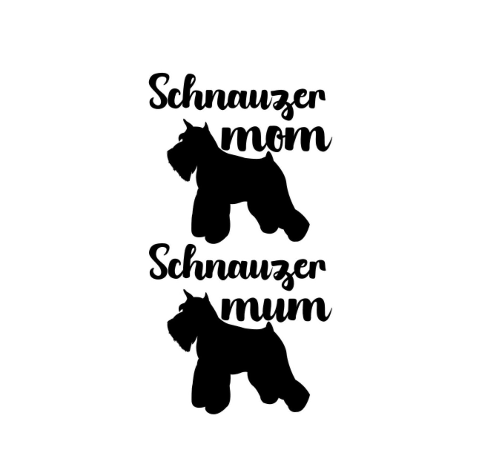 Schnauzer Mom Svg Cut Files - Etsy