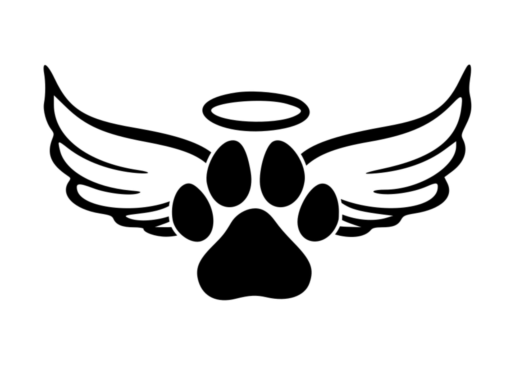 Dog Memorial Angel Wings Svg Cut Files - Etsy