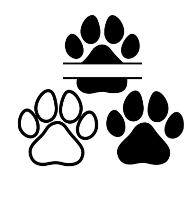 Dog Paw Svg Cut Files - Etsy