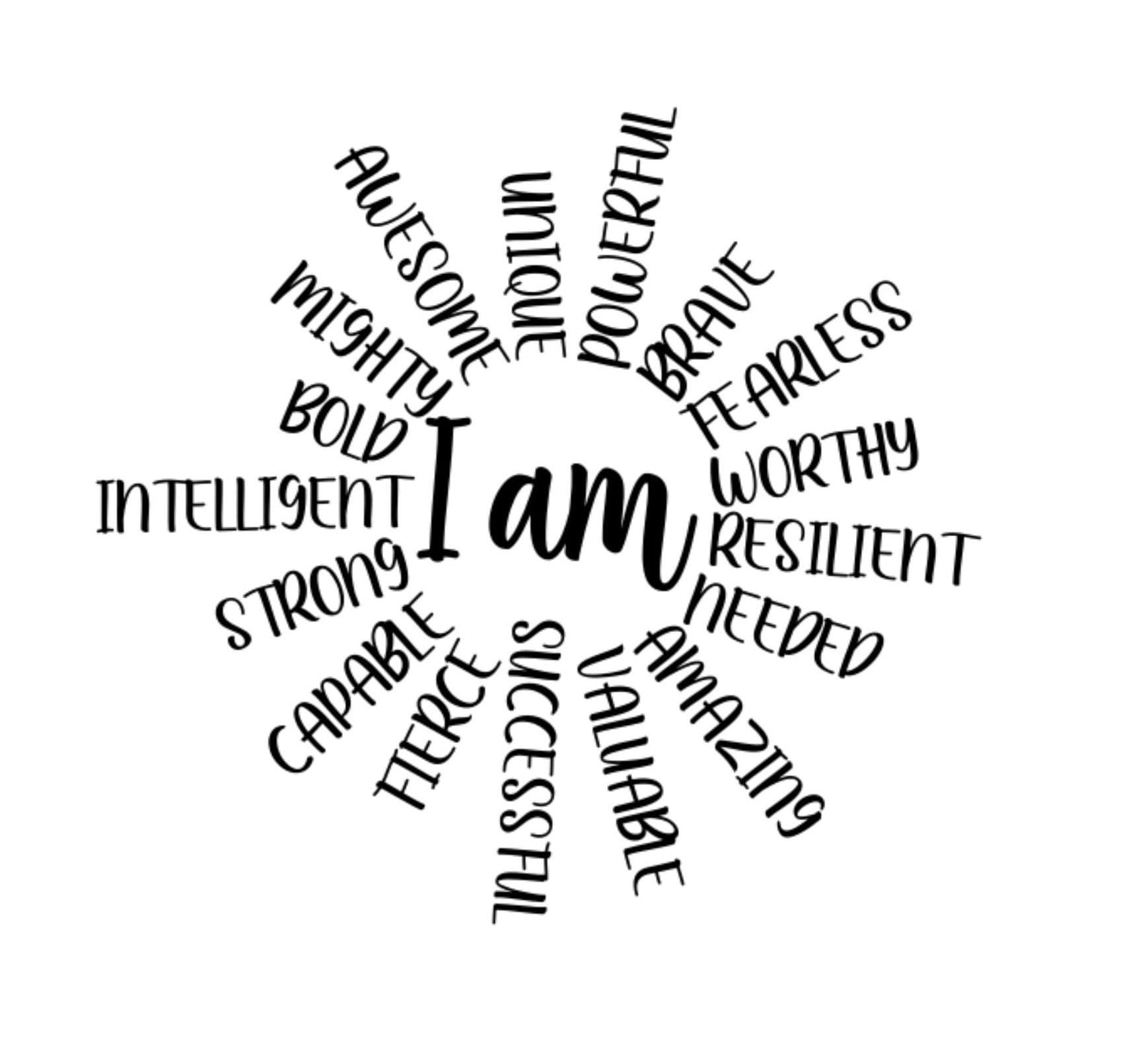 Positive Words Svg Affirmation Words Cut Files - Etsy