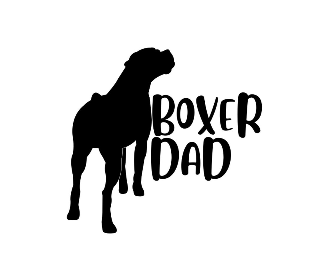 Boxer Dad Svg Cut Files - Etsy