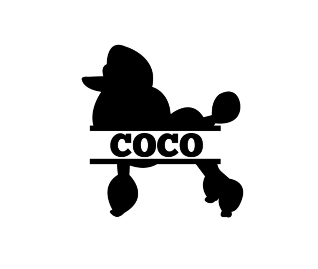 Poodle Monogram Svg Cut Files - Etsy