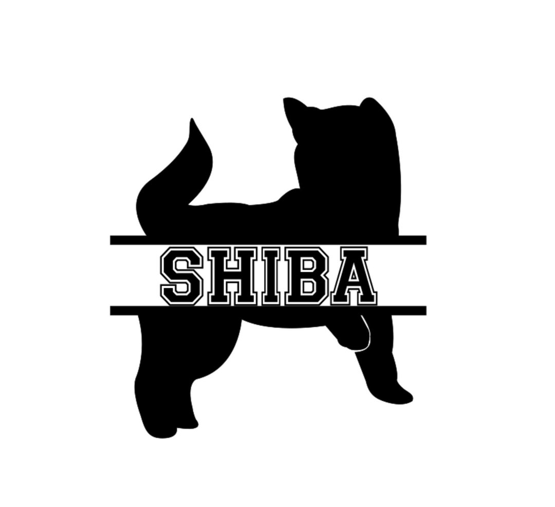 Shiba Inu Split Monogram Svg Cut Files - Etsy