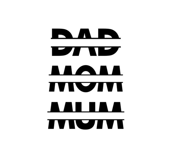 Dad Monogram Svg Mom Monogram Svg Mum Monogram Svg Dad Cut | Etsy
