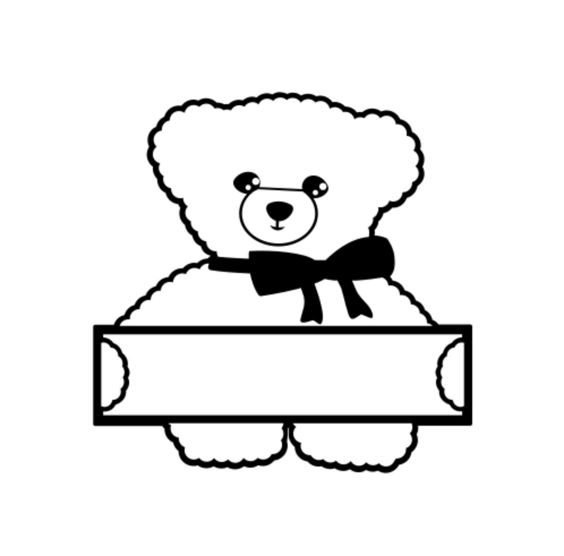 Teddy Bear Monogram Svg Cut Files - Etsy