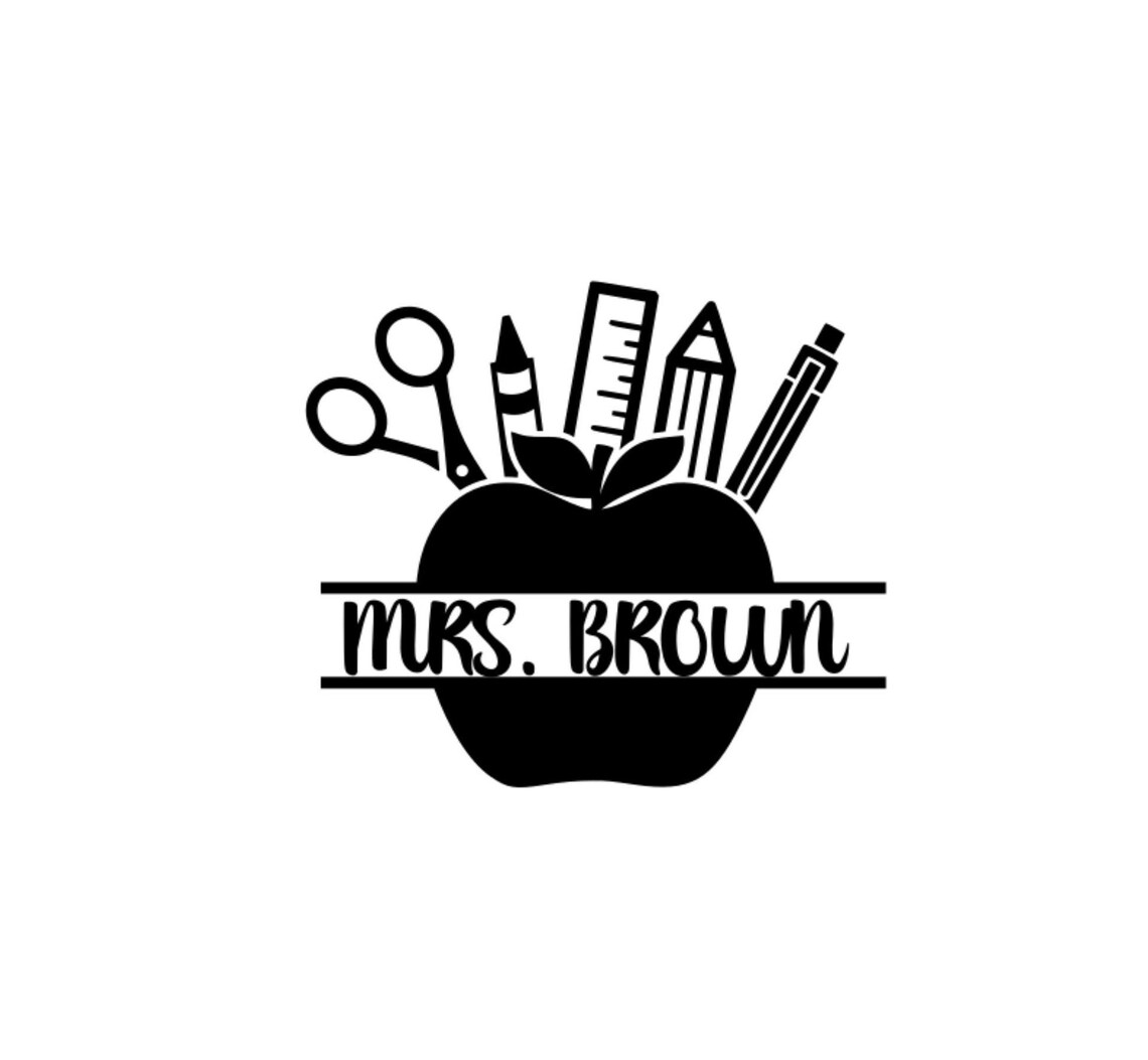 Teacher Monogram Svg Cut Files - Etsy