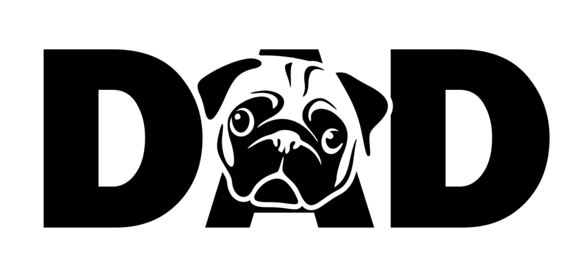 Pug Mom Svg Cut Files Pug Dad Svg Cut Files - Etsy