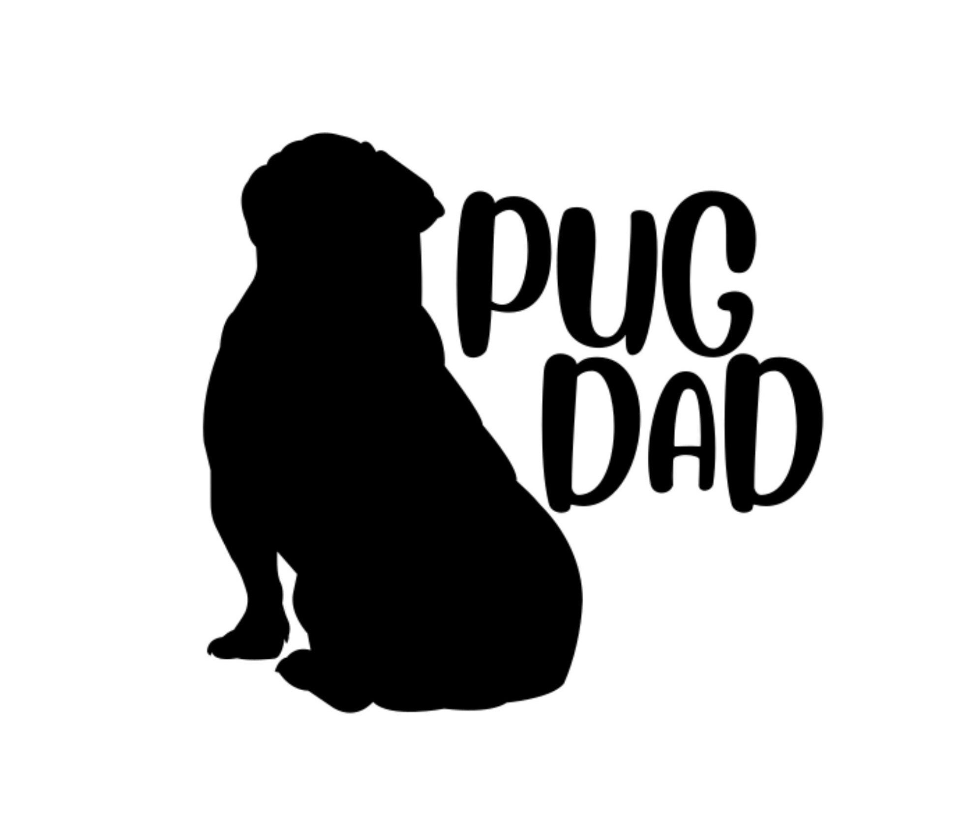 Pug Dad Svg Cut Files - Etsy