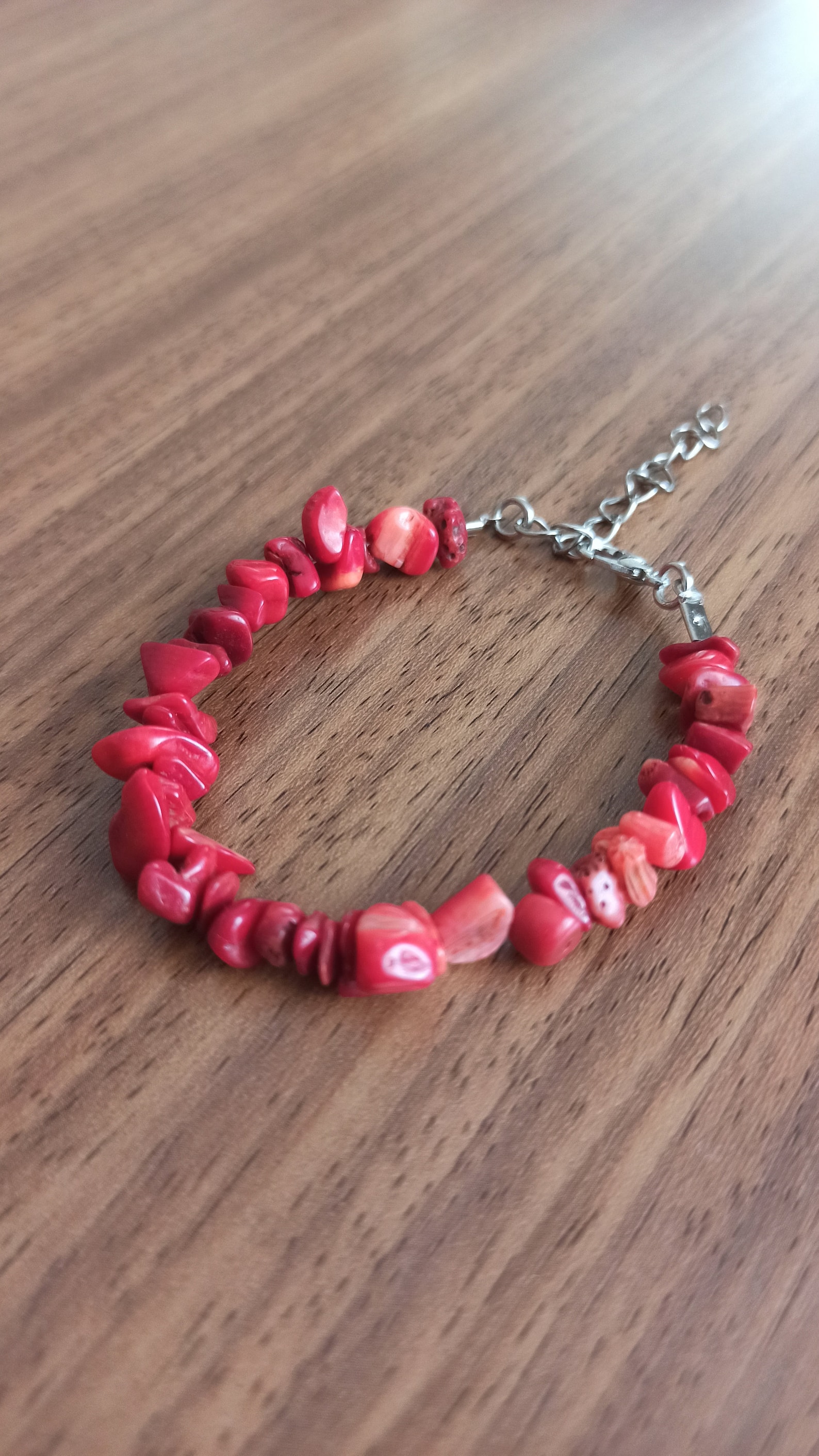 Natural Red Coral Bracelet,red Coral Beaded Jewelry,red Gemstone ...
