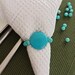 4 Pack Turquoise Gemstone Napkin Rings, Nautical Table, Natural ...