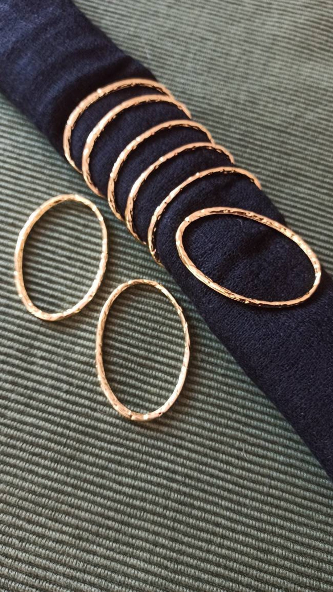 4 Gold Napkin Ring, Wedding Table Decor, Oval Gold Napkin Rings, Metal ...