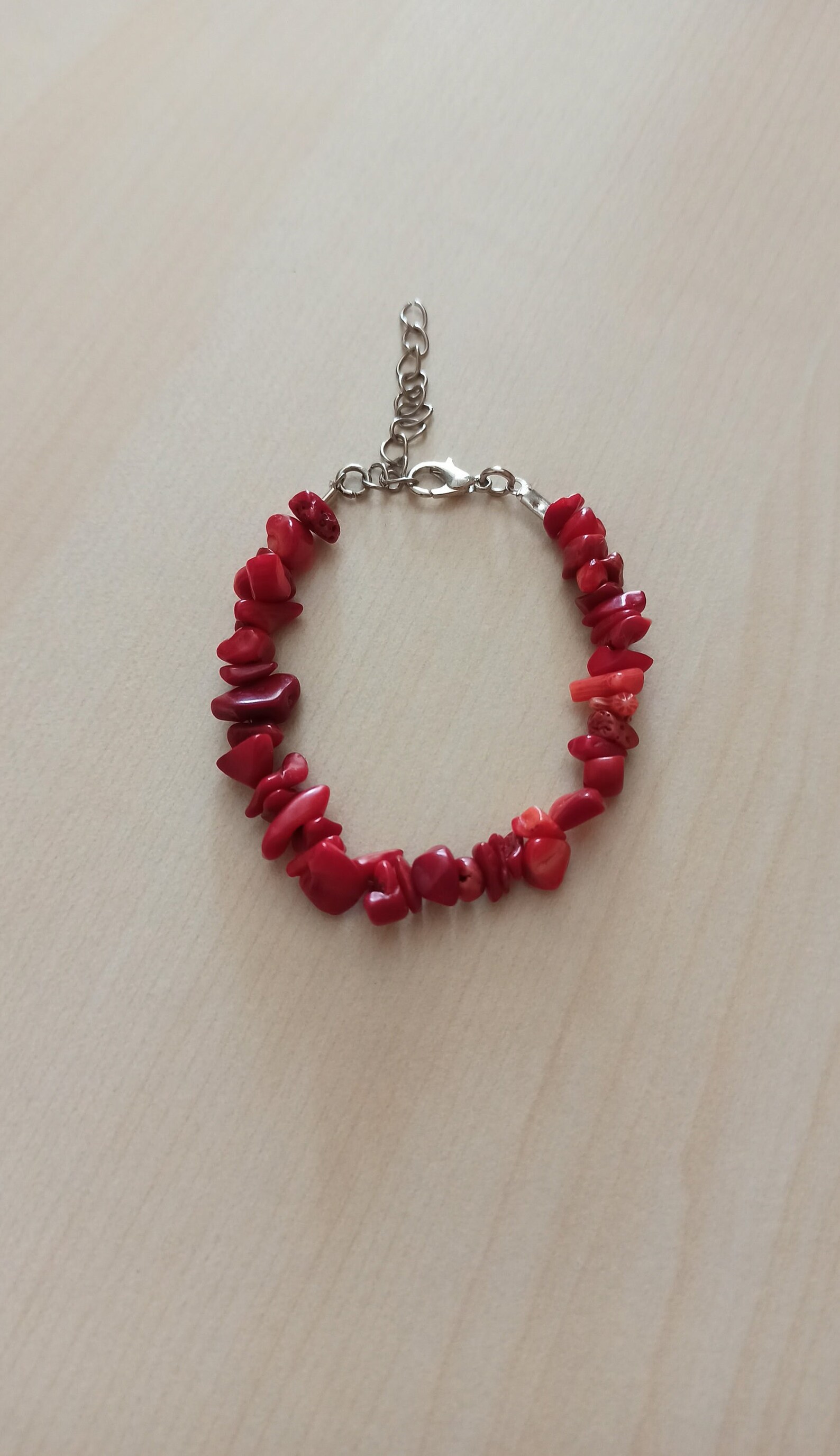 Natural Red Coral Bracelet,red Coral Beaded Jewelry,red Gemstone ...