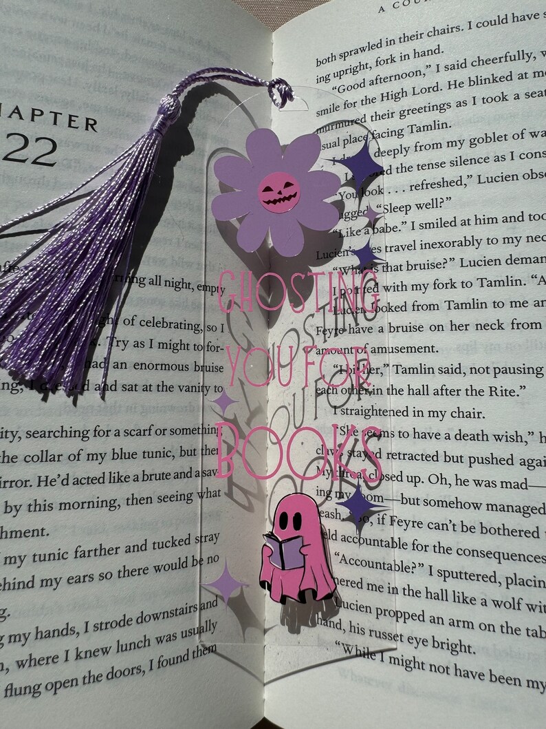 Pastel Goth Acrylic Bookmark Ghost Bookmark Spooky Bookmark Goth ...