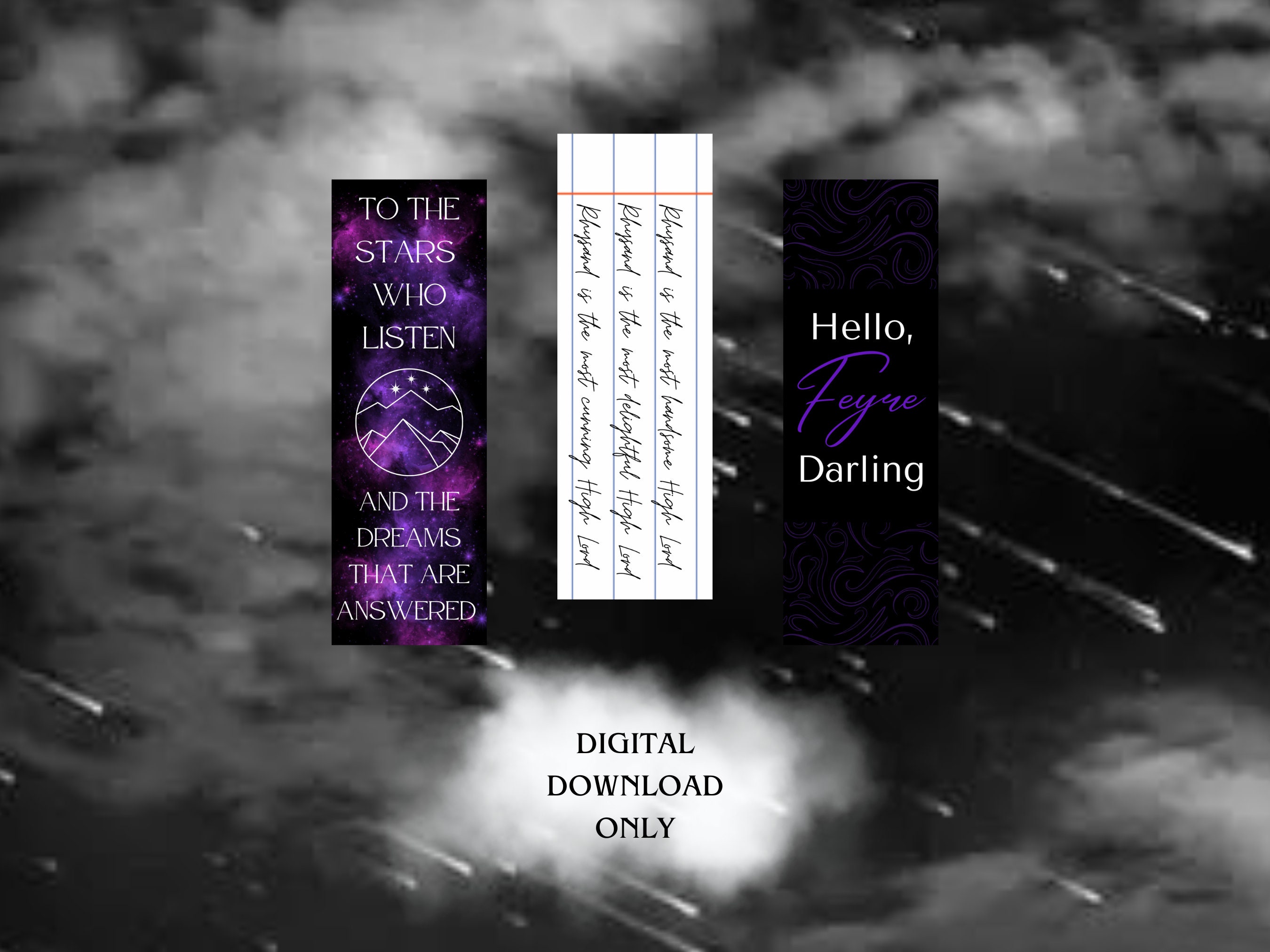 ACOTAR Bookmark Set DIGITAL Digital Bookmark Printable Bookmark - Etsy