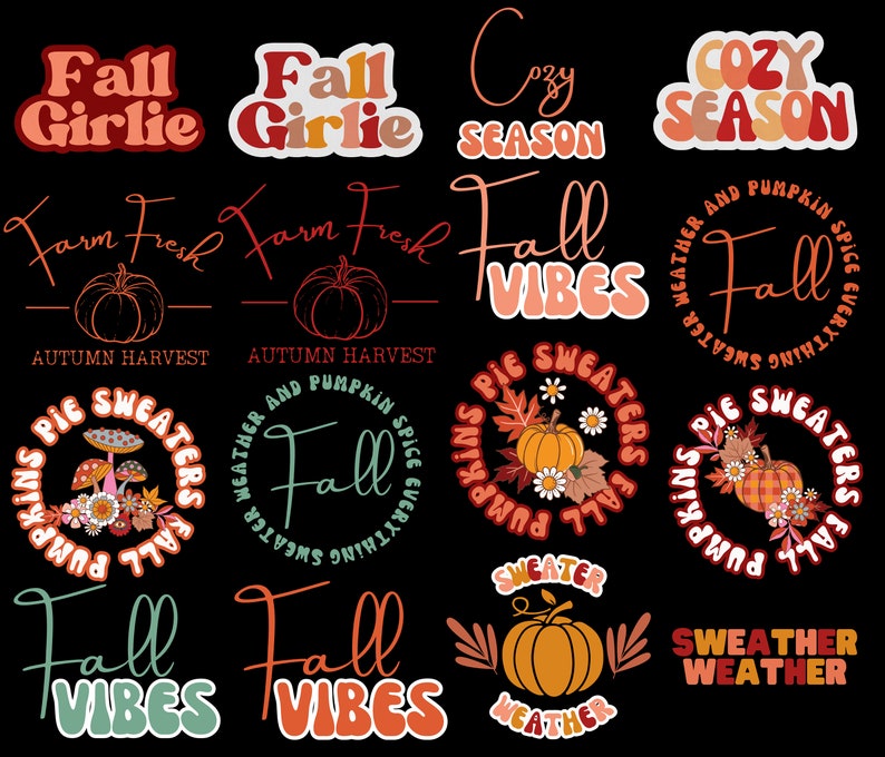 Fall Png Svg, Fall SVG Bundle, Autumn Svg Png, Thanksgiving Svg, Cricut ...